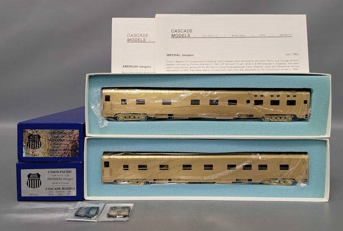 Two Mint Cascade Models Ho Brass Union Pacific Sleeper Cars In Original ...