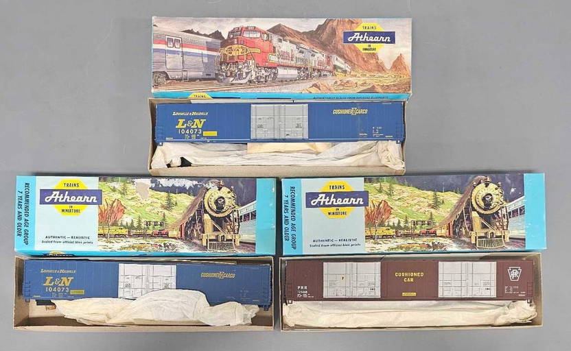 Three Athearn 86' Hi Cube Box Car Kits In Original Boxes