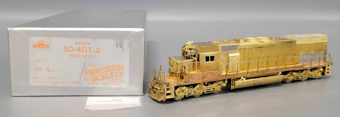 Precision Scale Ho Brass D&rgw Sd-40t-2 Diesel Locomotive In Original Box Auction
