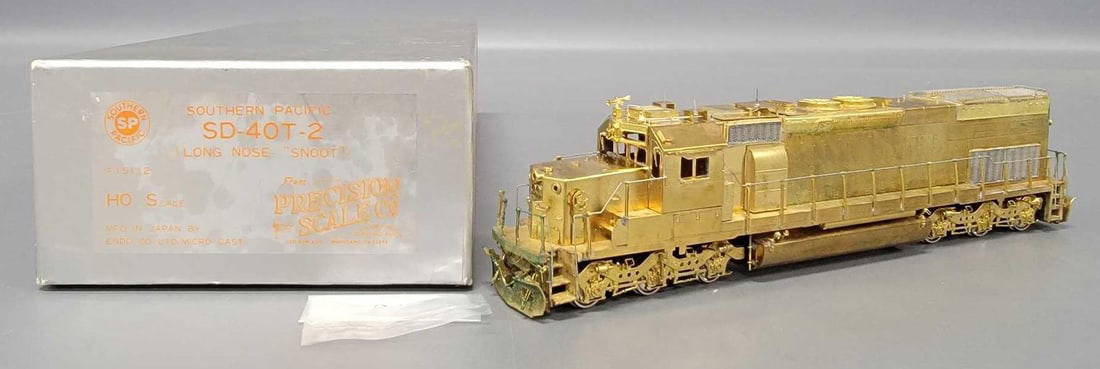 Precision Scale Ho Brass Southern Pacific Sd-40t-2 Diesel Locomotive In Original Box Auction