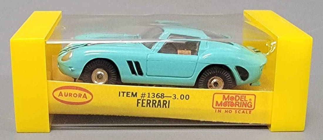 Aurora Thunderjet 1358 Aqua Ferrari Slot Car In Sleeve Auction