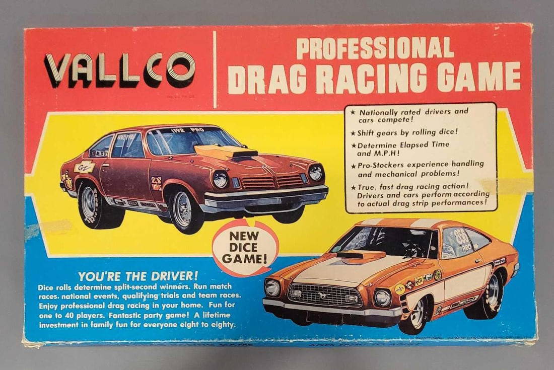 Rare 1975 Vallco Professional Drag Racing Game Auction