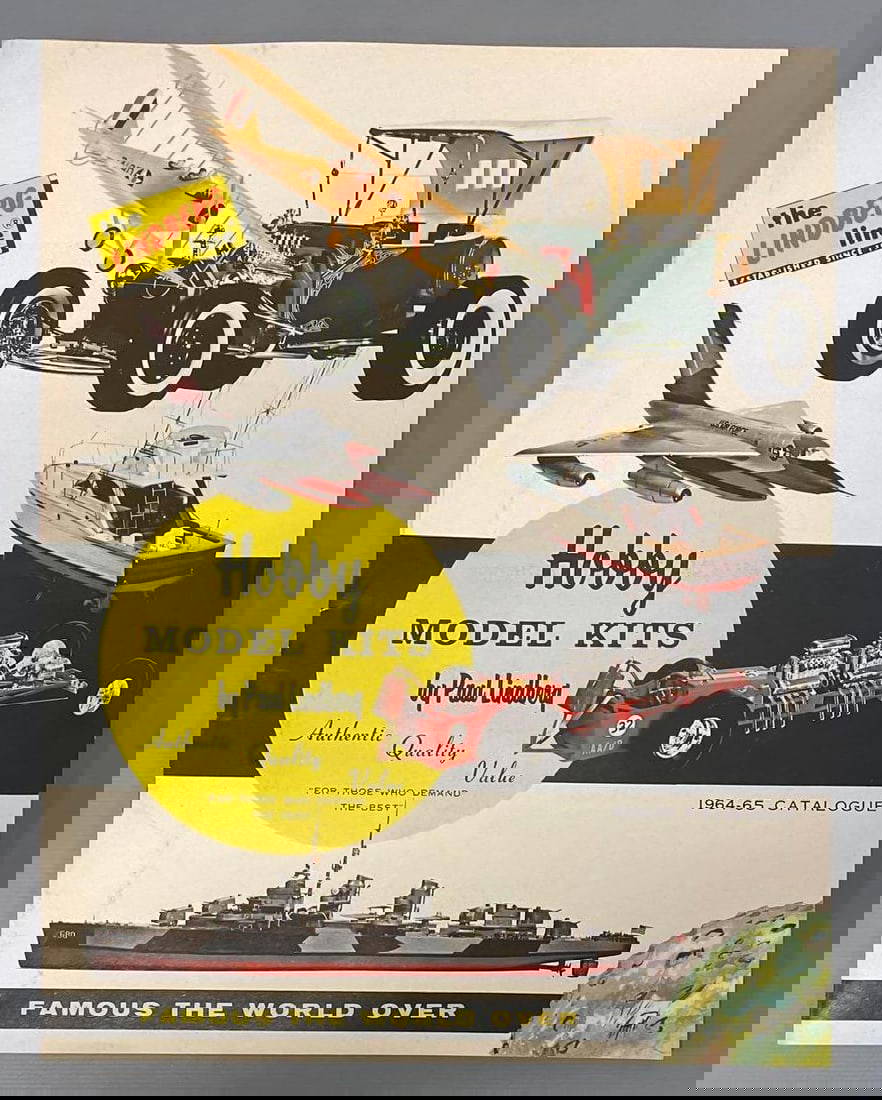 Mint 1964-65 Lindberg Hobby Model Kit Catalog Auction