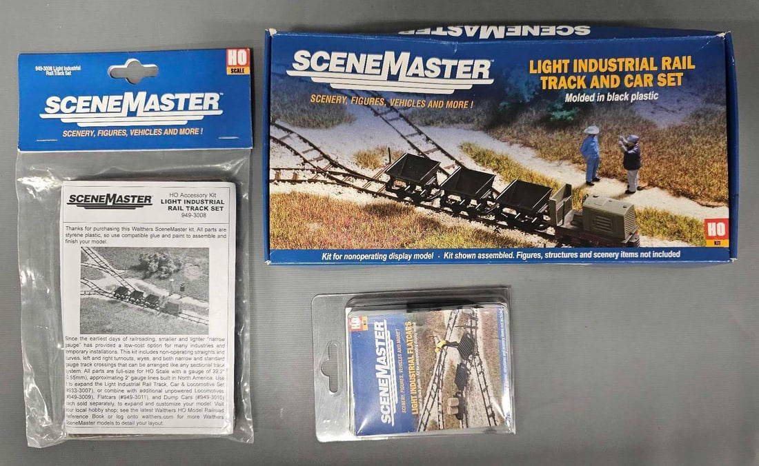 Walthers Scenemaster Light Industrial Track And Flat Cars Auction
