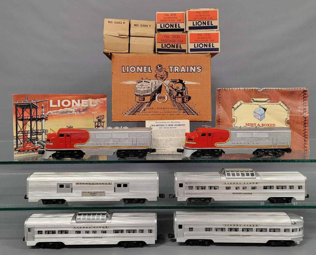 Boxed Postwar Lionel 2526w Santa Fe Diesel Passenger Set Auction