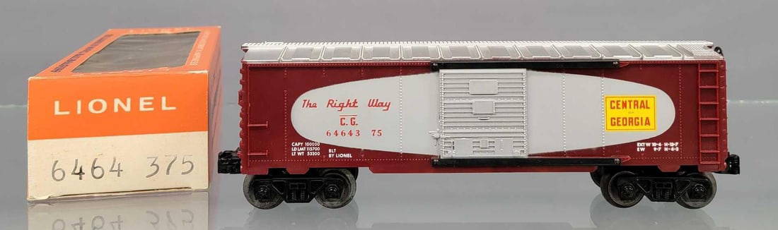 Unrun Lionel Postwar 6464-375 Central Of Georgia Box Car In Original ...