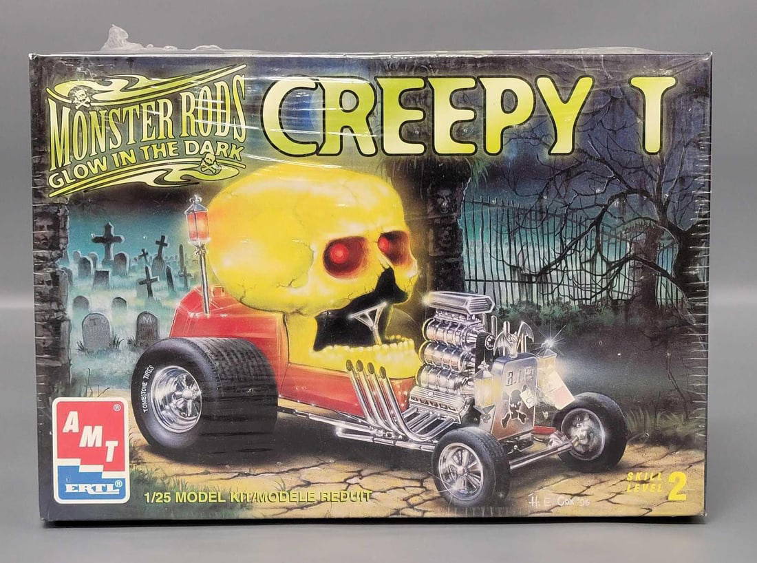 Factory Sealed Amt Ertl Monster Rods Creepy T Glow In The Dark 1/25 ...