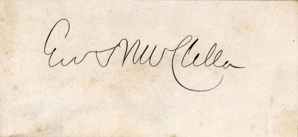 McCLELLAN, GENERAL GEORGE B. signature on sheet - Oct 01, 2007 | Smythe ...