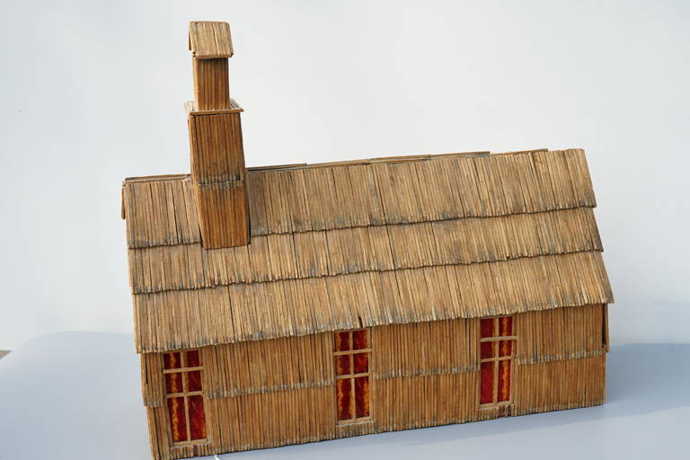 Tramp Or Prison Folk Art Matchstick Church