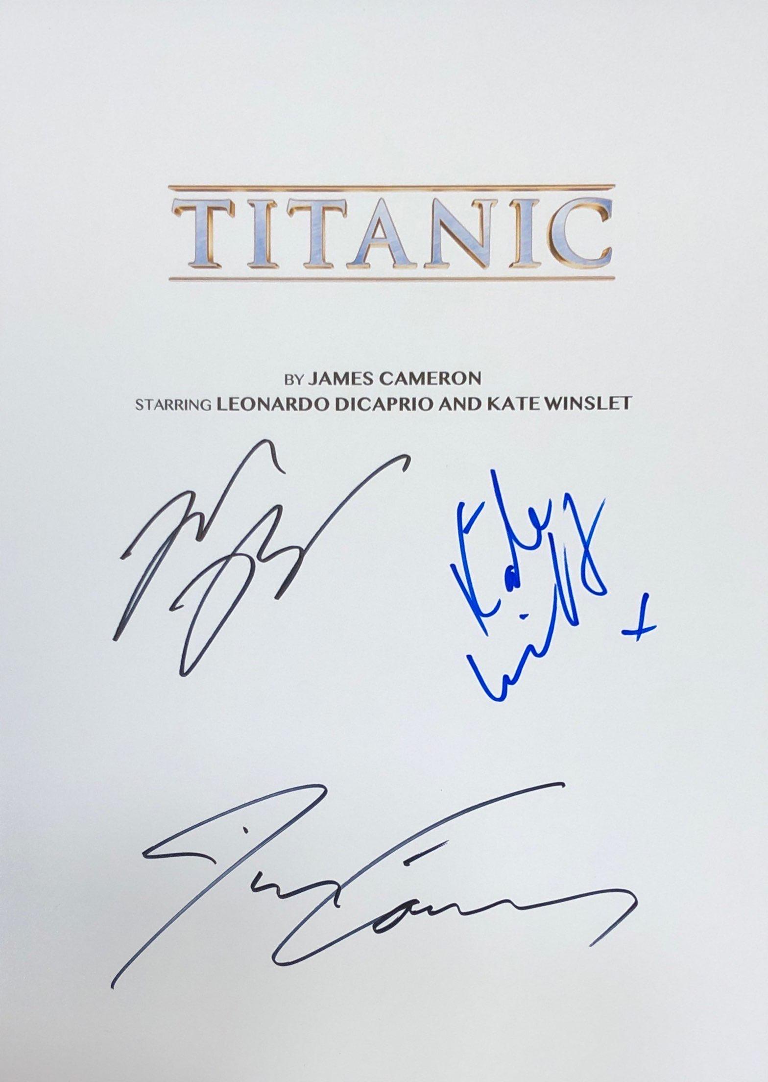 Titanic Script Leonardo Dicaprio Autograph Signed