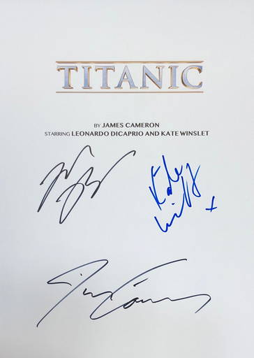 Titanic Script Leonardo Dicaprio Autograph Signed