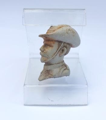 Boer War .british Army Clay Pipe Head Civ. Auction