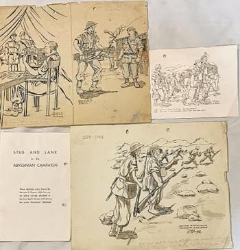Ww2.original South African Stub & Lank Cartoons