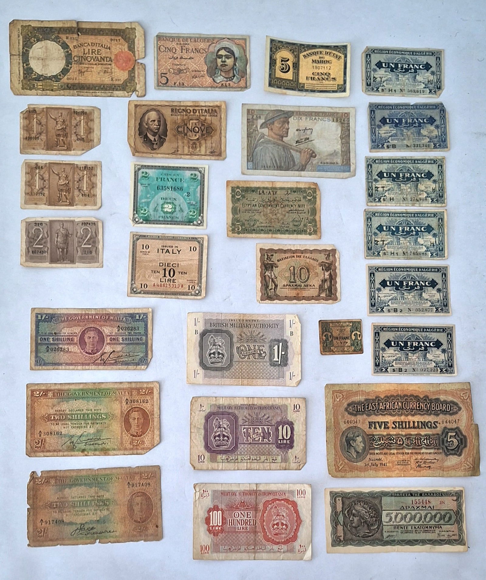 Ww2.military Banknote Collection Auction