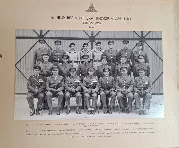 Rhodesia.rhodesian Artillery Group Photo 1967