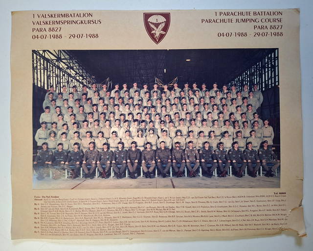 South Africa.sadf 1 Parachute Battalion Jump Course Group Photo 1988