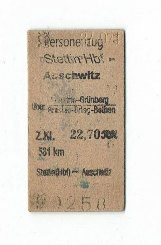 Train ticket to Auschwitz from Danzig - 1944 - Apr 25, 2020 | Valkyrie ...