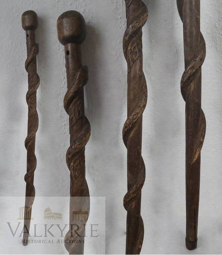 Ww2 Hand Carved Wooden Cane Of French Campaign 1940