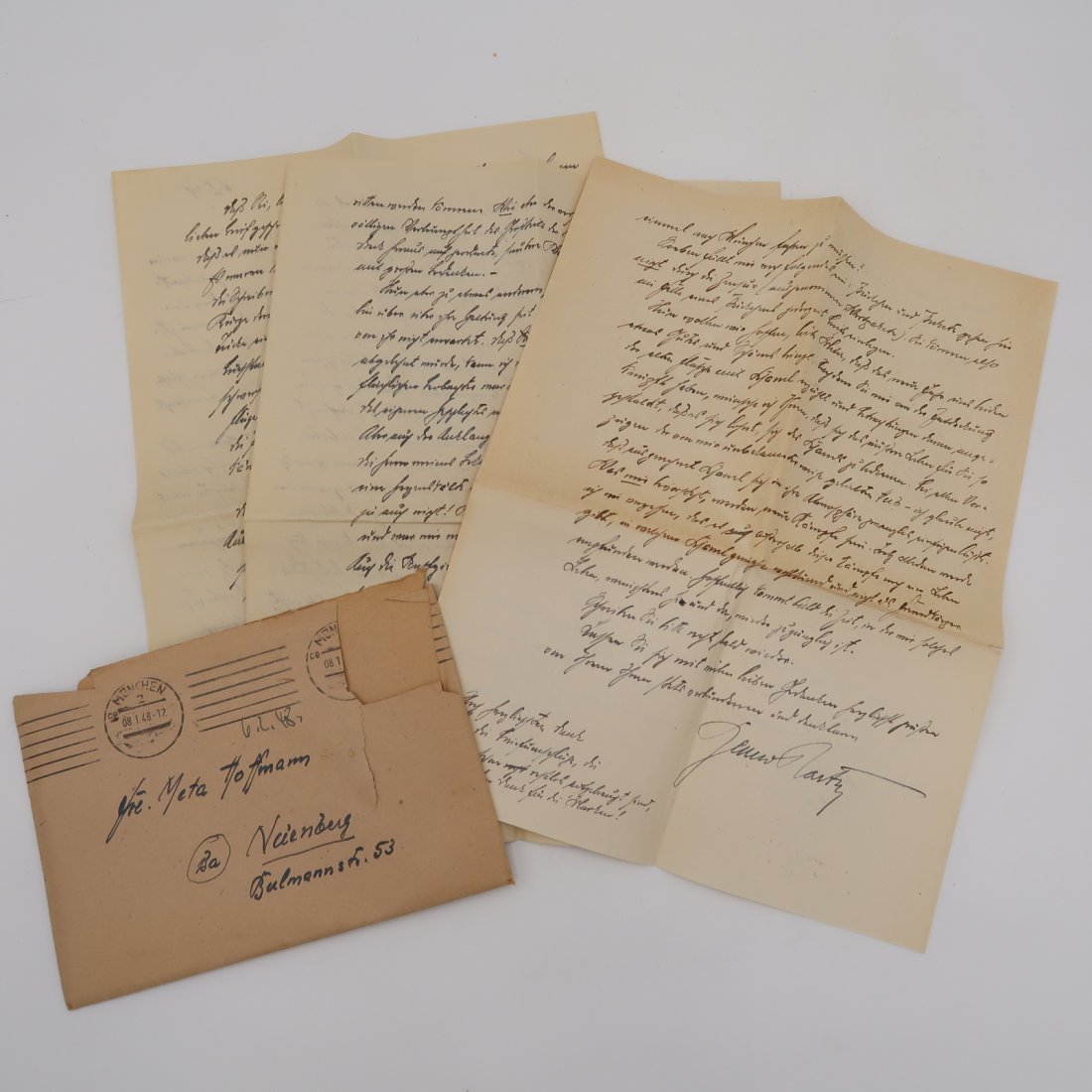 Nazi Ss Gestapo Chief Benno Martin Signed Letter