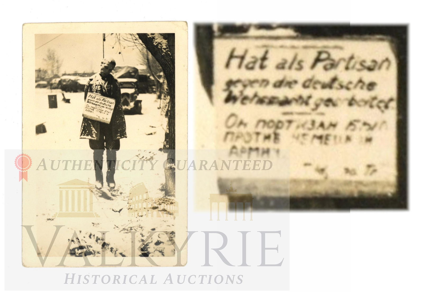 Very Graphic Photo of Partisan Hanged under Snow - Mar 13, 2022 ...