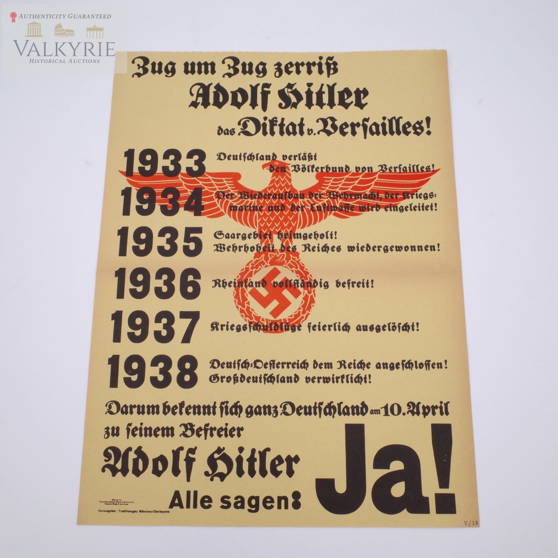 Adolf Hitler Election Poster