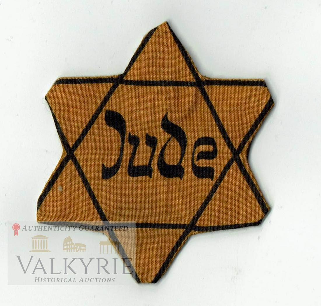 Scarce Used Condition Jewish Star Of David Jude Version With Button To ...