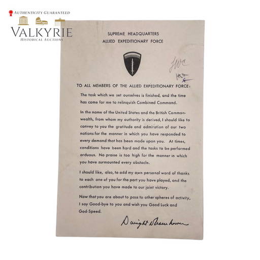 Dwight Eisenhower Letter To Allied Expeditionary Force