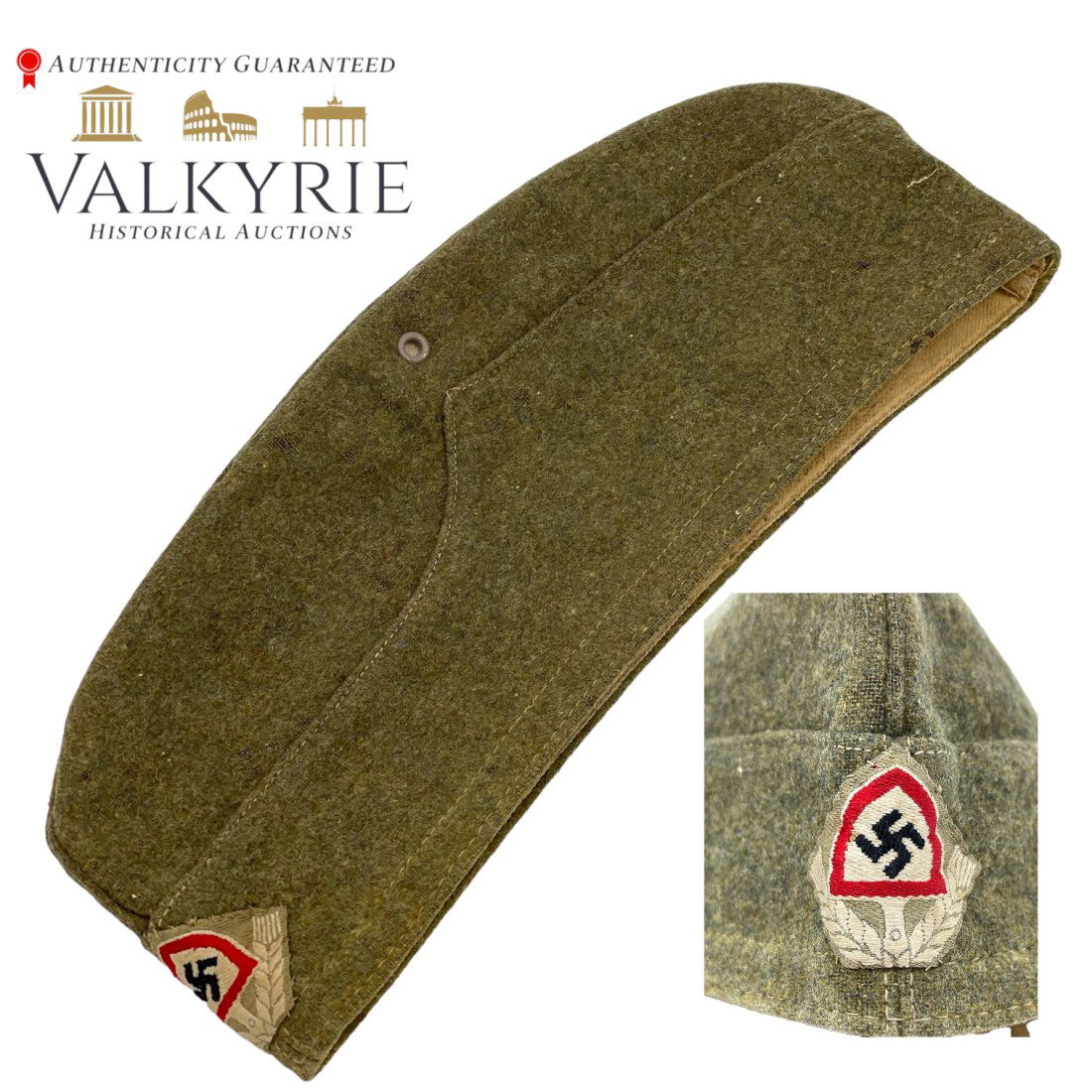 Nazi Enlisted Rad Overseas Cap