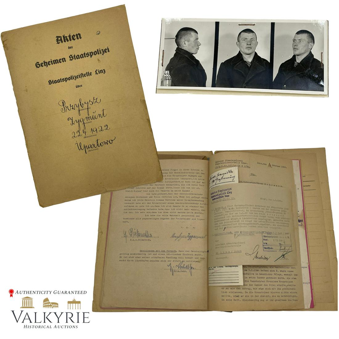 Official 1944 Gestapo Investigation File Of A Polish Farm Worker Auction
