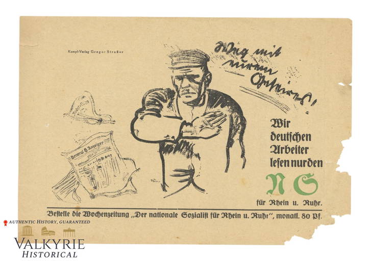 Advertisement Leaflet Of The Nazi Newspaper "the National Socialist For ...