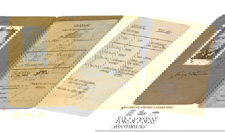 Nice Example Of A Soldbuch Issued To A Wehrmacht Leutnant