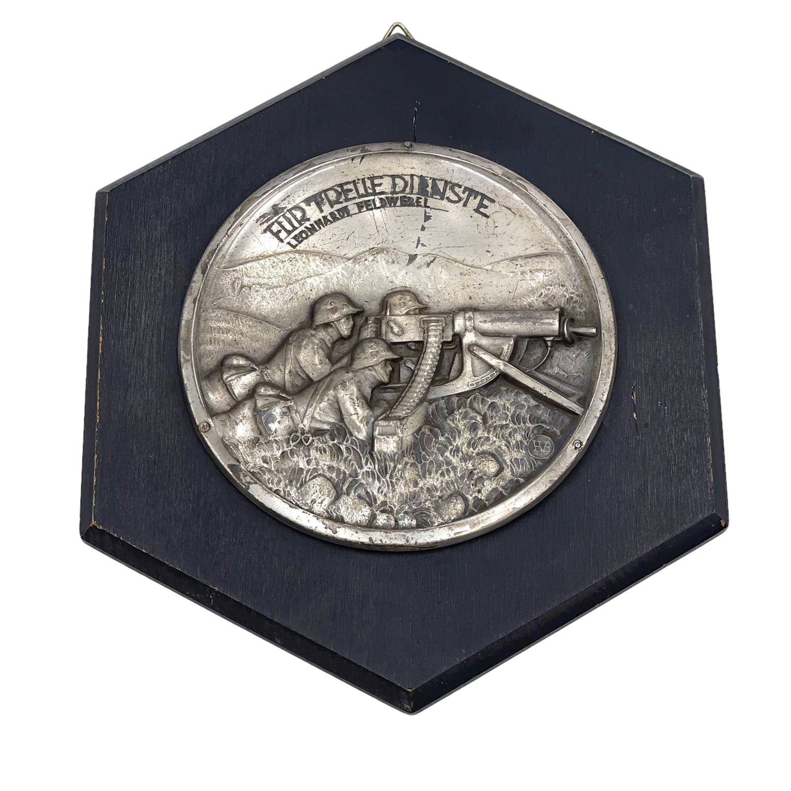 Third Reich Nazi Machine Gunner Wall Plaque Auction