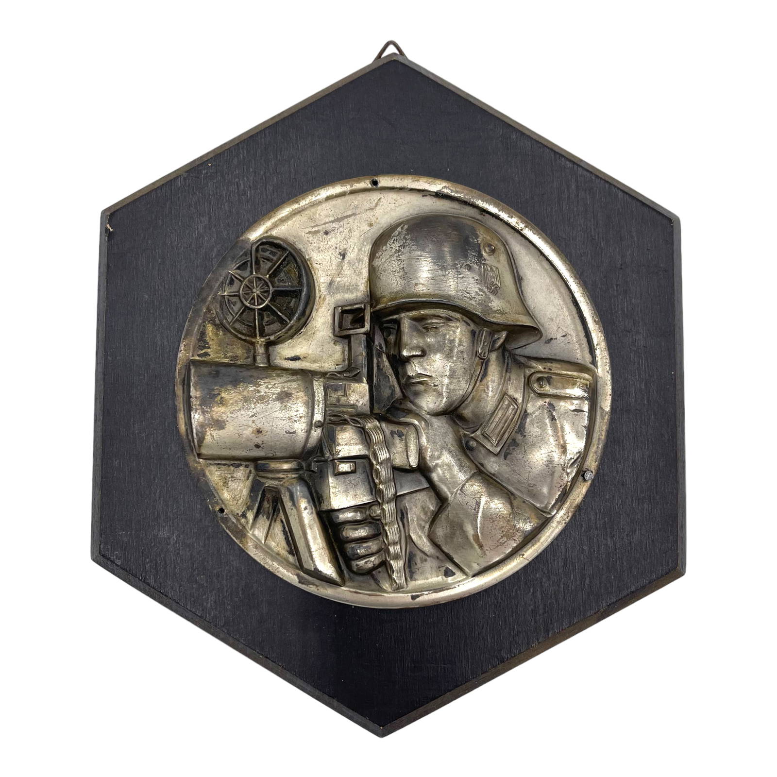 Third Reich Nazi Machine Gunner Wall Plaque Auction