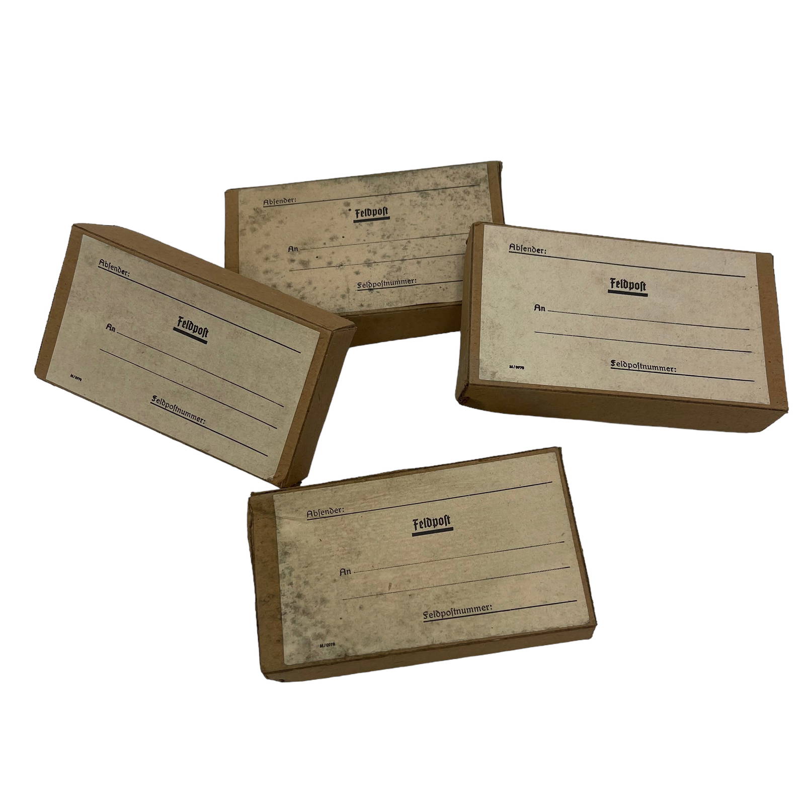 German Wwii Feldpost Boxes - Set Of 4 Auction