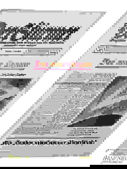 Anti-semitic Newspaper "der Sturmer" - Year 1944. On The Cover We Can ...