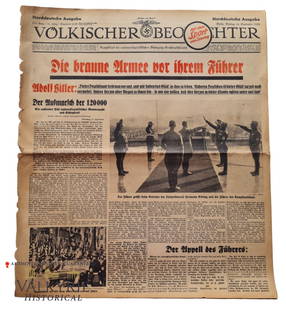 Nsdap Organ Newspaper "volkischer Beobachter" Number 195 - July 1934 ...
