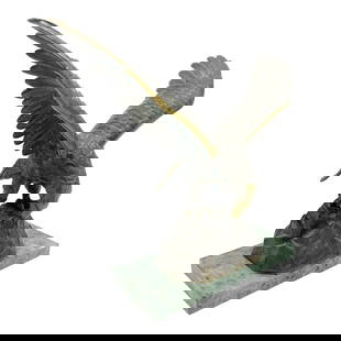 Third Reich Nazi Reichspost Eagle With Original Reichspost Plaque Auction