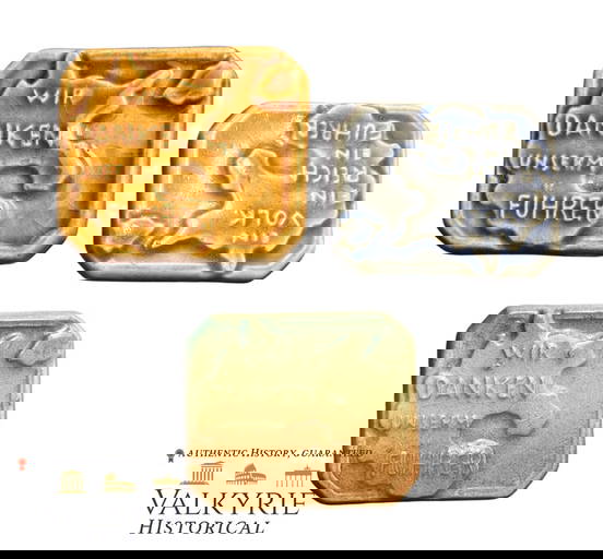 Nazi 3 Different Plaster Badges Of The Whw With Patriotic Mottos