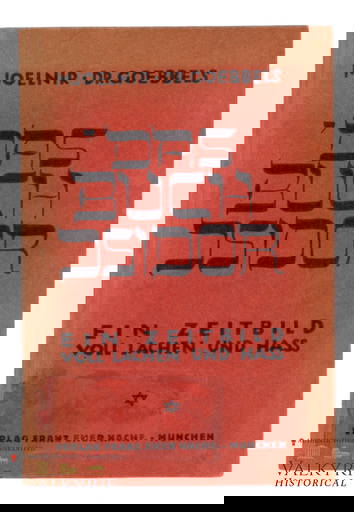 Rare German Anti Semitic Book "the Isidor Book" By Dr. Goebbels 1929