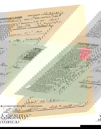 Kl Auschwitz First Transport To Camp! Letter Sent In 1941 By Polish Prisoner No. 572 ! Very Rare