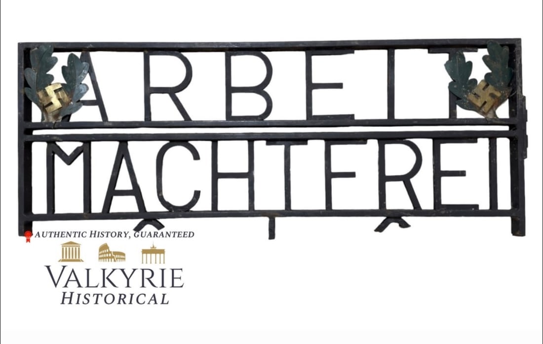 Arbeit Macht Frei Iron Sign From Kl Osthofen Concentration Camp Auction