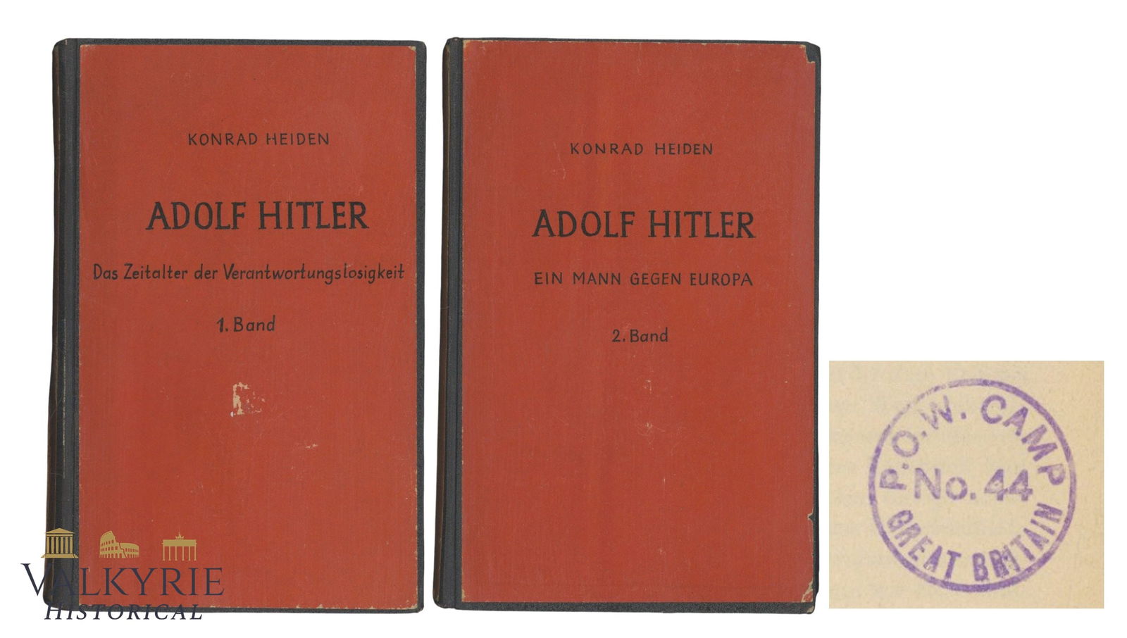 2 Volumes Of German Journalist Konrad Heiden "adolf Hitler. A Biography ...