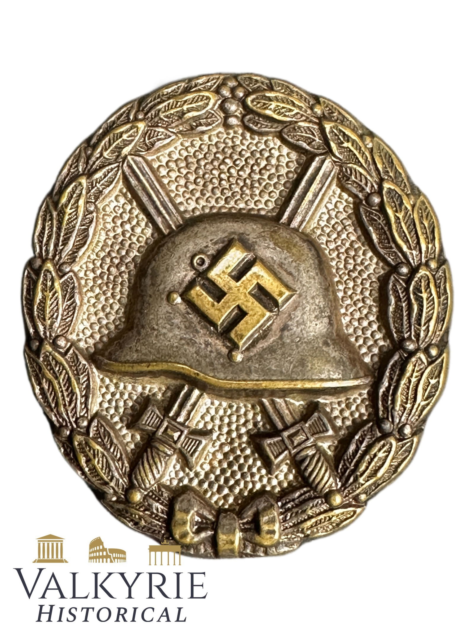 German Ww2 Wound Badge Silver 1st Model! Auction