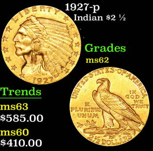 1927 – P Us $ 2 ½ Gold ¼ Eagle