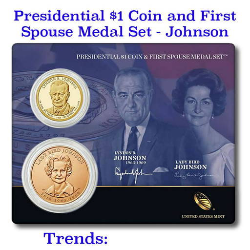 Presidential 1 Coin First Lady Medal Set Lyndon B (#0401) on Sep 09 ...