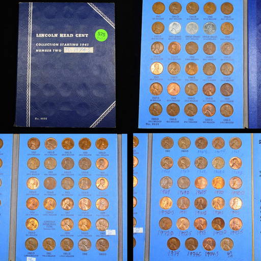 Complete Lincoln Cent Book 1941-1974 88 coins - Dec 05, 2020 | Key Date ...