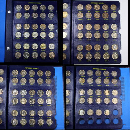 Complete Jefferson Nickel Book 1938 1981 114 Coins