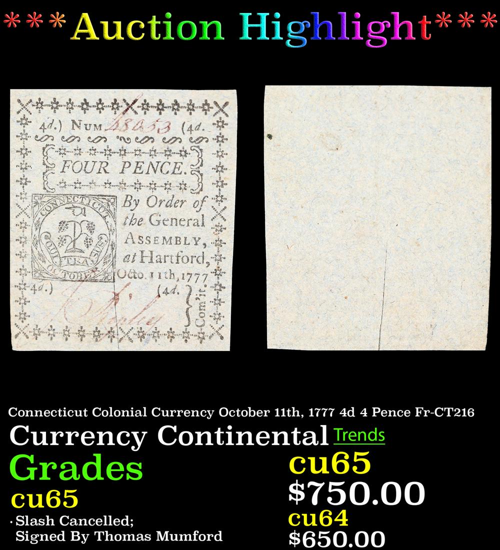 ***auction Highlight*** Connecticut Colonial Currency October 11th ...