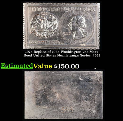 1975 Replica of 1965 Washington 25c Mort Reed United States Numistamps ...