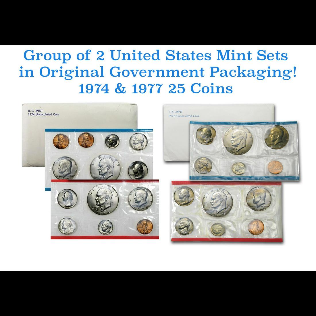 Group of 2 United States Mint Set in Original Government Packaging ...